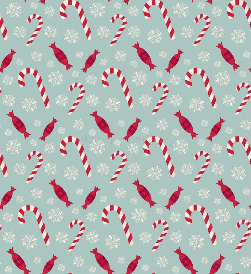 Christmas Candies Seamless Pattern. Stock Vector - Illustration of ...