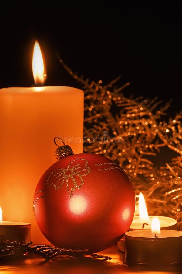 Christmas candle stock image. Image of seasonal, year - 17300993