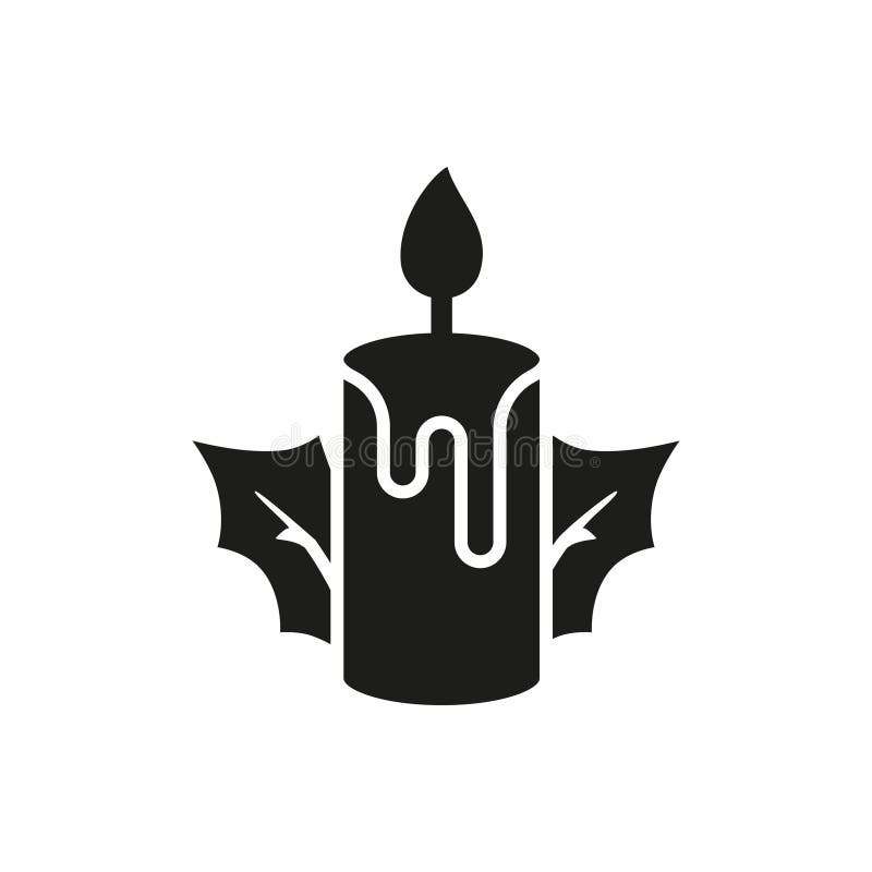 Christmas Candle Icon Vector Basic Design Simple and Modern Stock ...