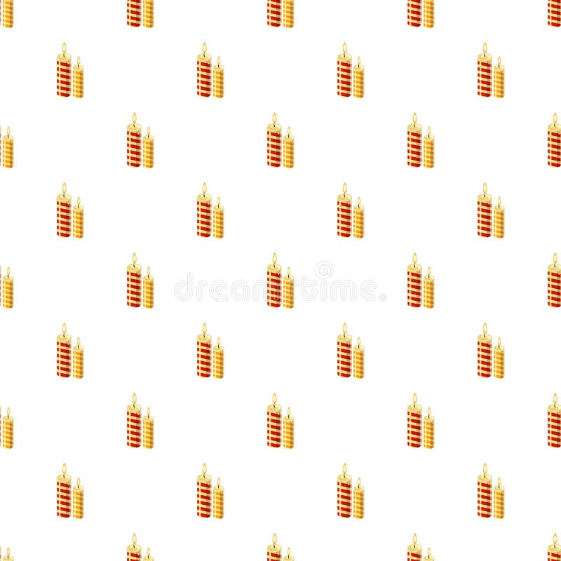 Christmas candle pattern stock vector. Illustration of mistletoe - 96575343