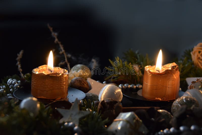 Christmas Background - Second Advent Stock Image - Image of time ...