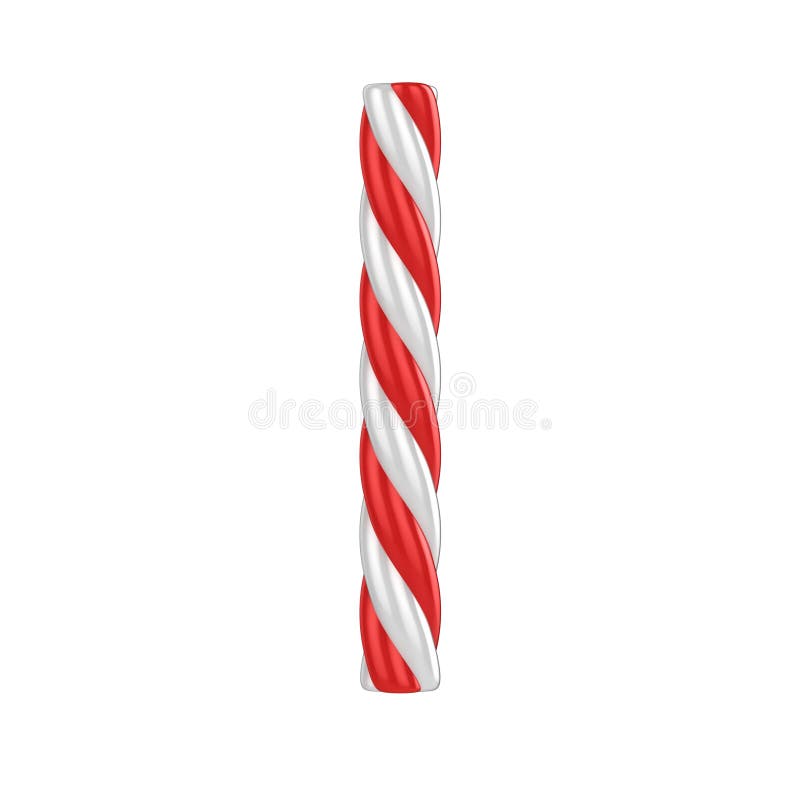 Christmas Candy Cane Font - Letter I Stock Illustration - Illustration ...