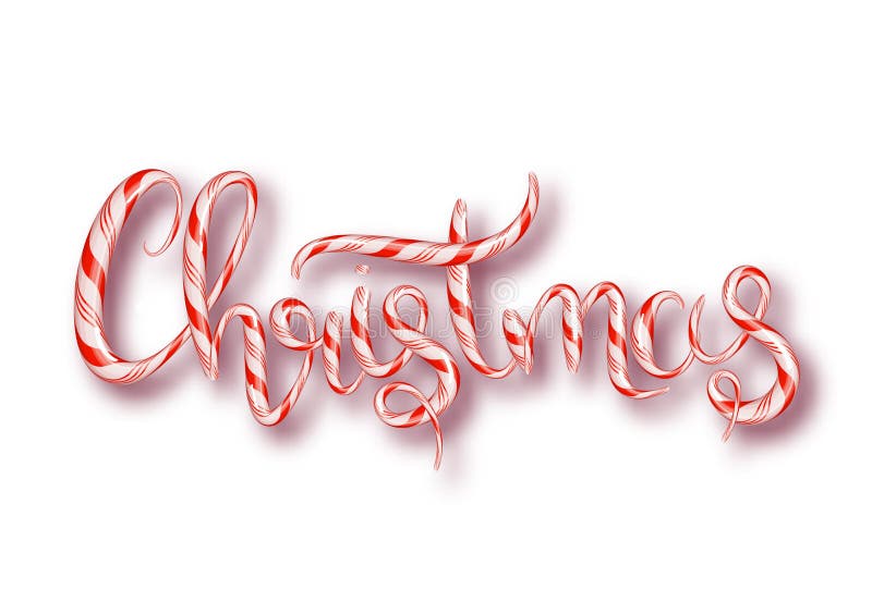 Cursive Candy Cane Font Stock Illustrations – 18 Cursive Candy Cane ...