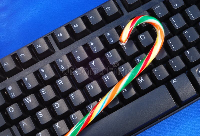 Christmas Candy on a Keyboard Stock Photo - Image of computer, keyboard ...