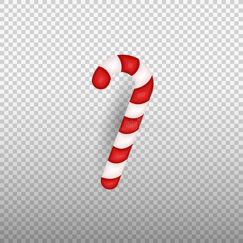 Realistic Christmas Candy Cane. Stock Vector - Illustration of mint ...