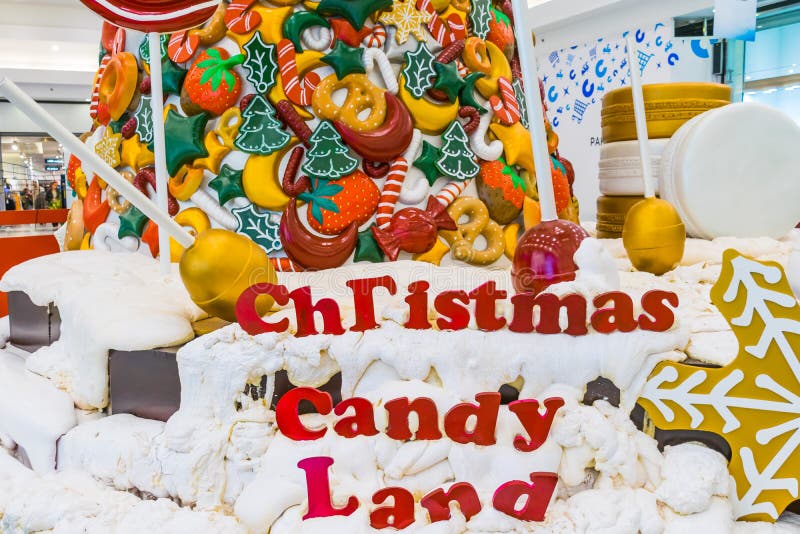 Colorful Christmas Candy Land , Snow , Lollipop and Colors Stock Photo ...