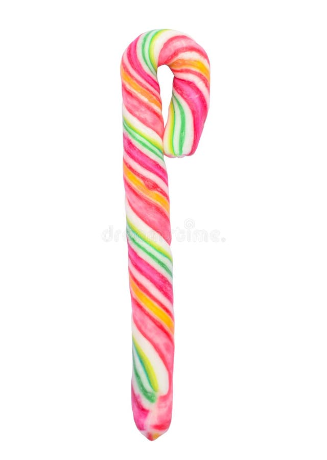 Christmas Candy Stick Isolated on White Stock Image - Image of cute ...