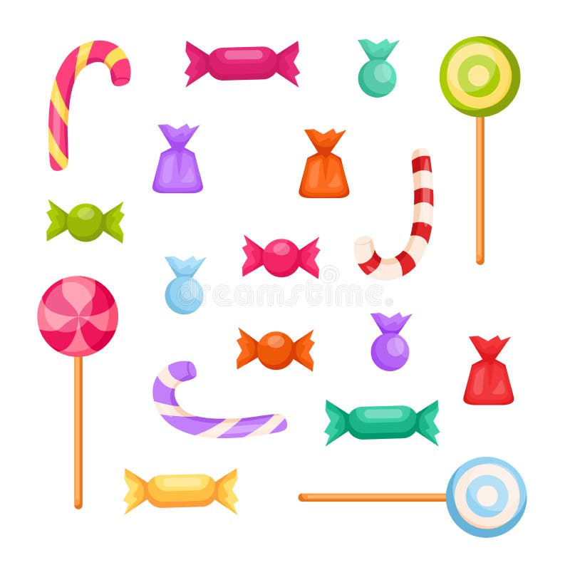 Christmas Candy. Vector Cartoon Illustration Stock Vector ...