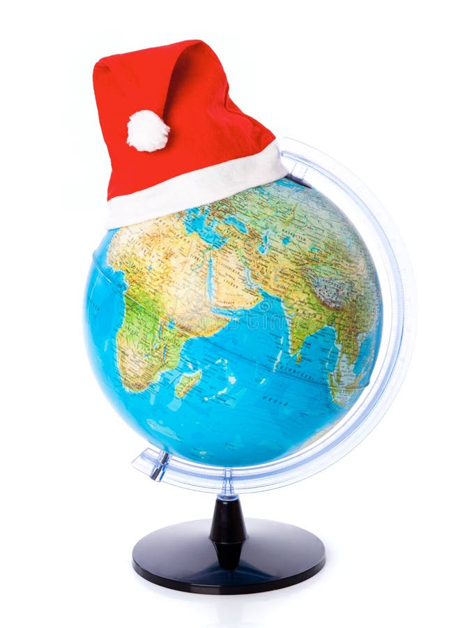 Earth Globe North America Christmas Background Stock Image - Image of ...