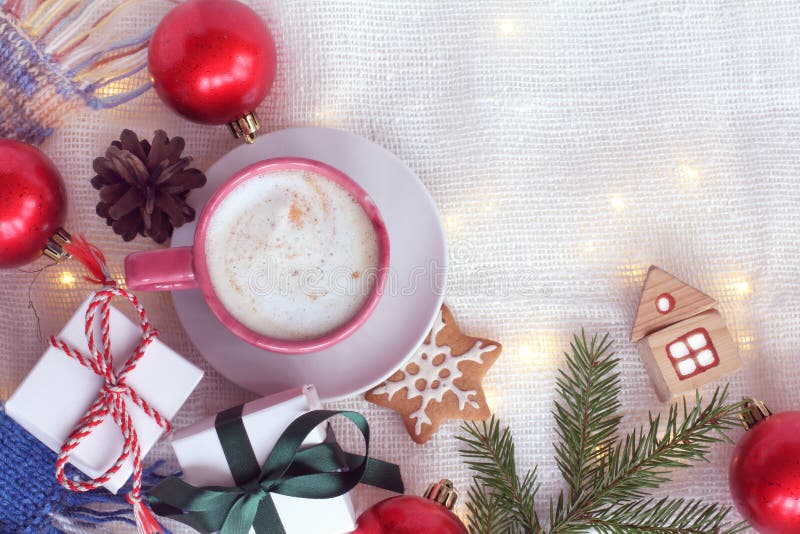 Warming Atmosphere of Winter Coffee Break Stock Image - Image of ...