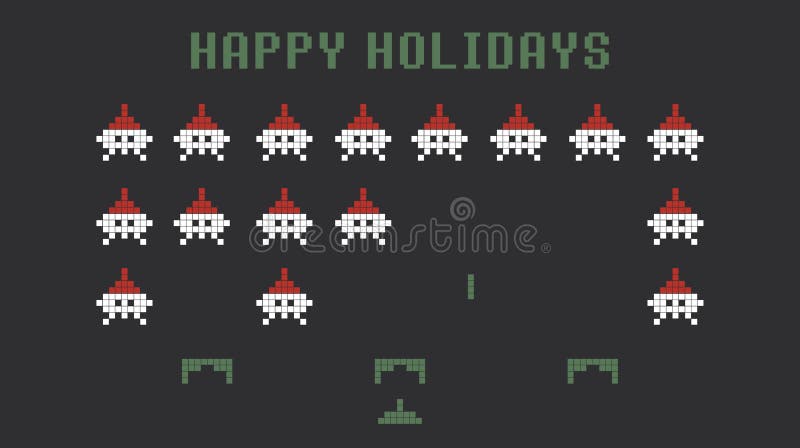 Space Invaders Game. Retro Styled Card. Icons for Website. Emoticon ...