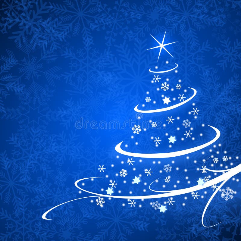 Abstract Blue Winter Holiday Background Stock Illustration ...