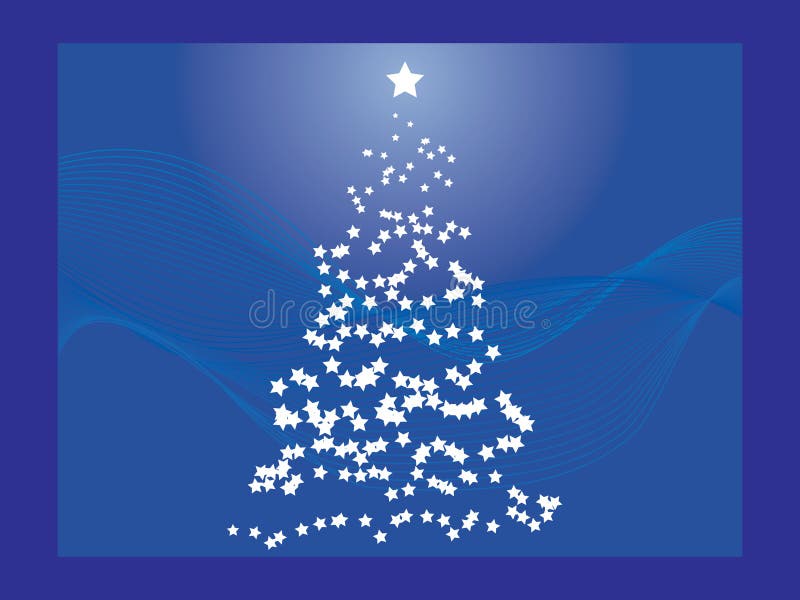 Blue Christmas Tree stock vector. Illustration of card - 7026772