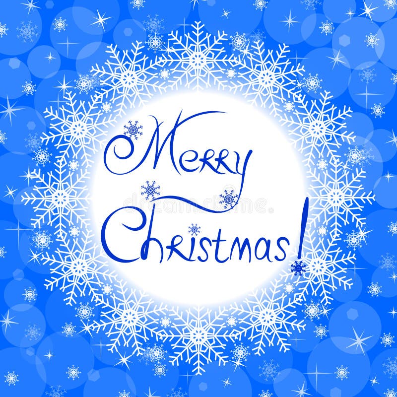 Christmas card blue stock vector. Illustration of color - 100176102