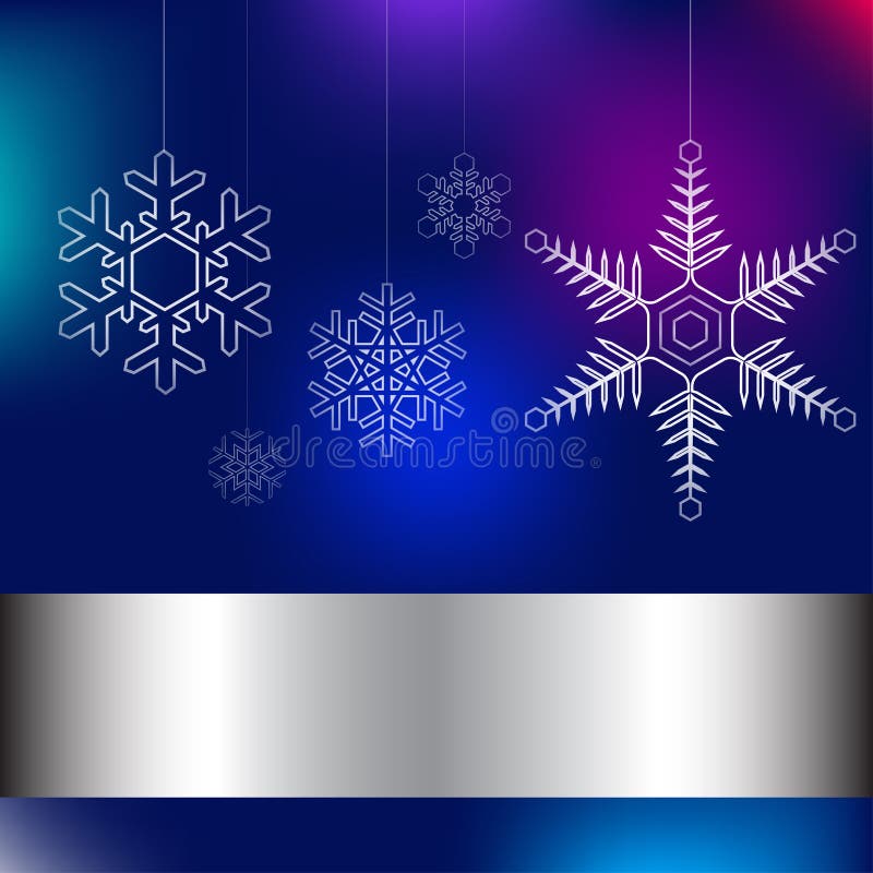Christmas card blue stock vector. Illustration of hanging - 63094264