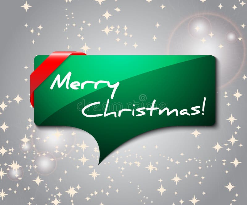 Christmas Card, Bubble / Quote Shape Stock Vector - Illustration of ...