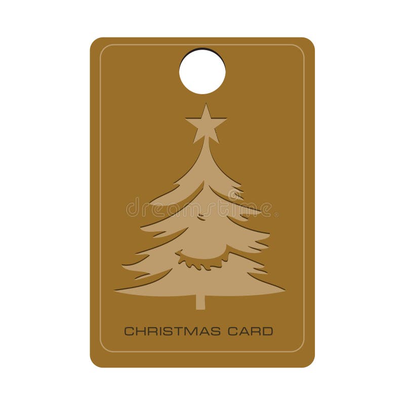 Christmas Card Cardboard Label Stock Vector - Illustration of ...