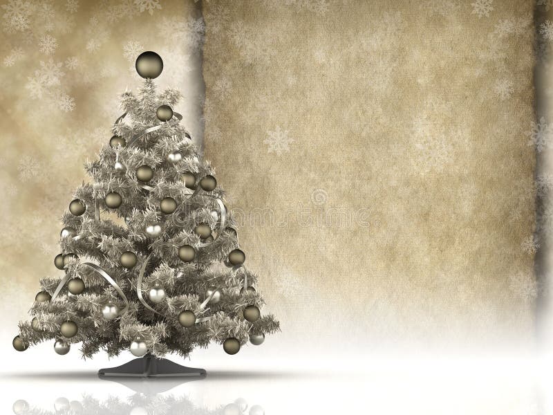 Christmas Card - Christmas Tree and Blank Handmade Paper Sheet Stock ...