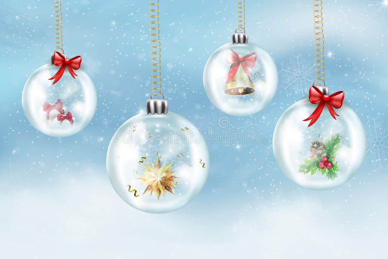 Christmas Card with a Composition of Festive Elements Such As Gold Star ...