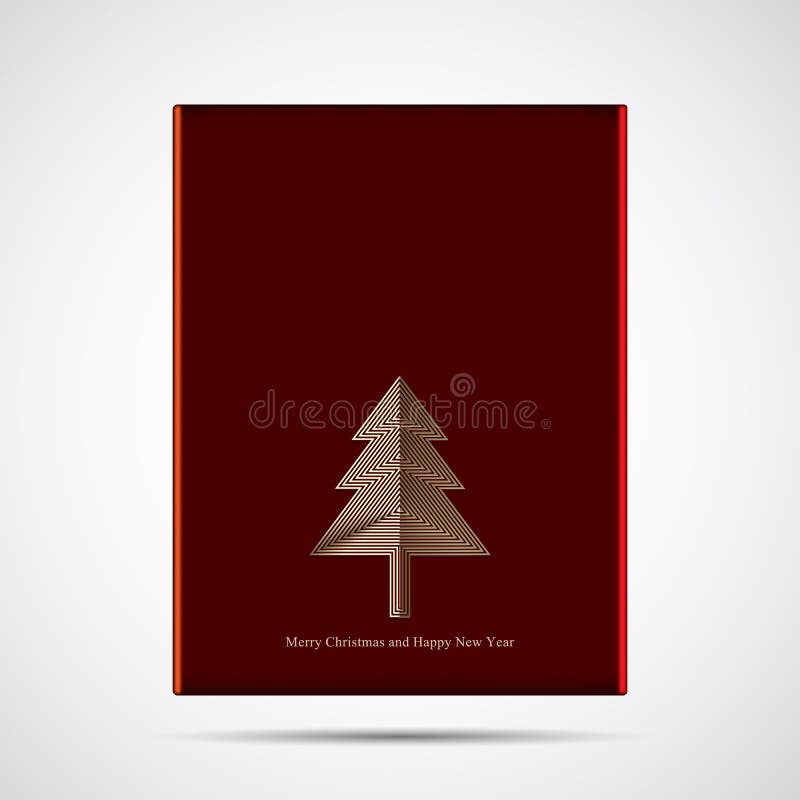 Christmas Card Cover Case Background with Christmas Tree Polygon Stock ...