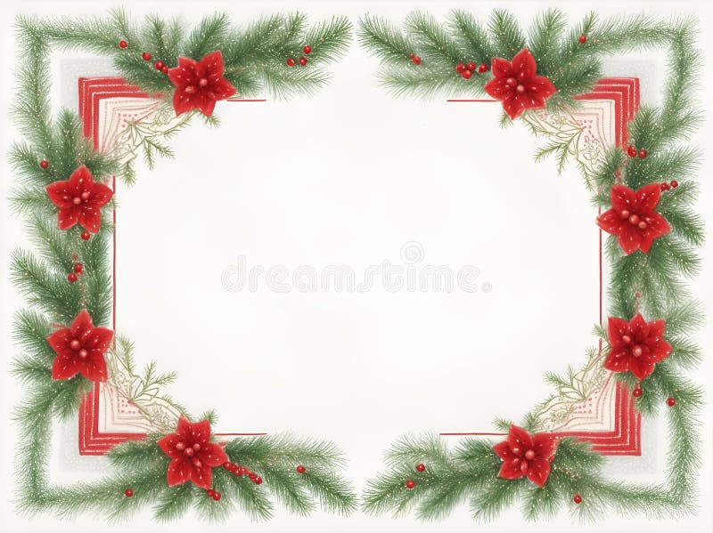 Christmas Card Frame stock illustration. Illustration of ...