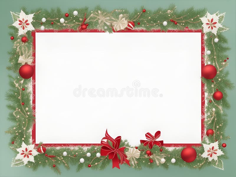 Christmas Card Frame stock illustration. Illustration of ...