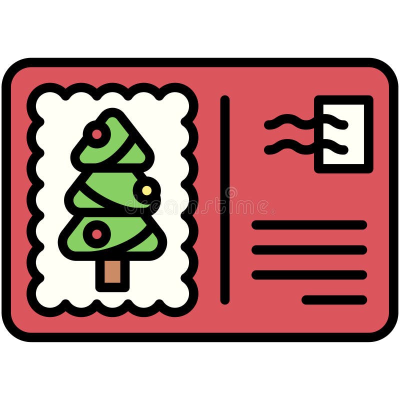 Christmas Card Icon, Christmas Related Vector Illustration Stock Vector ...