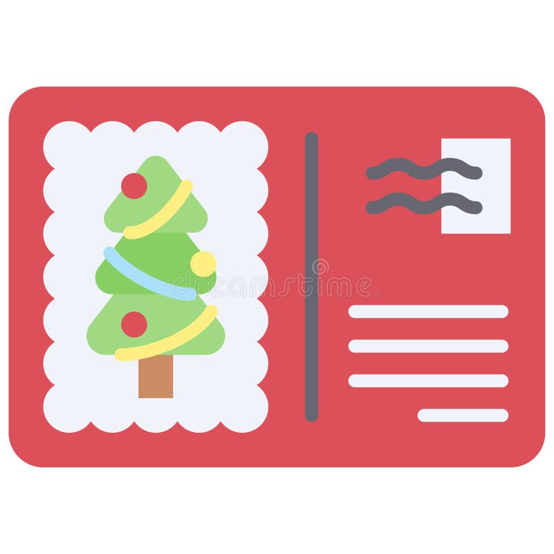 Christmas Card Icon, Christmas Related Vector Illustration Stock Vector ...