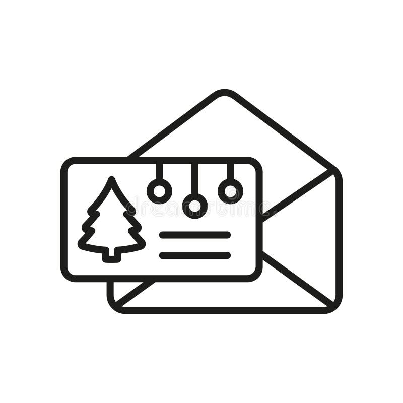 Christmas Card Icon Vector Basic Design Simple and Modern Stock Vector ...