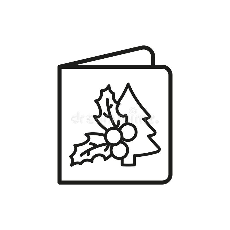 Christmas Card Icon Vector Basic Design Simple and Modern Stock Vector ...