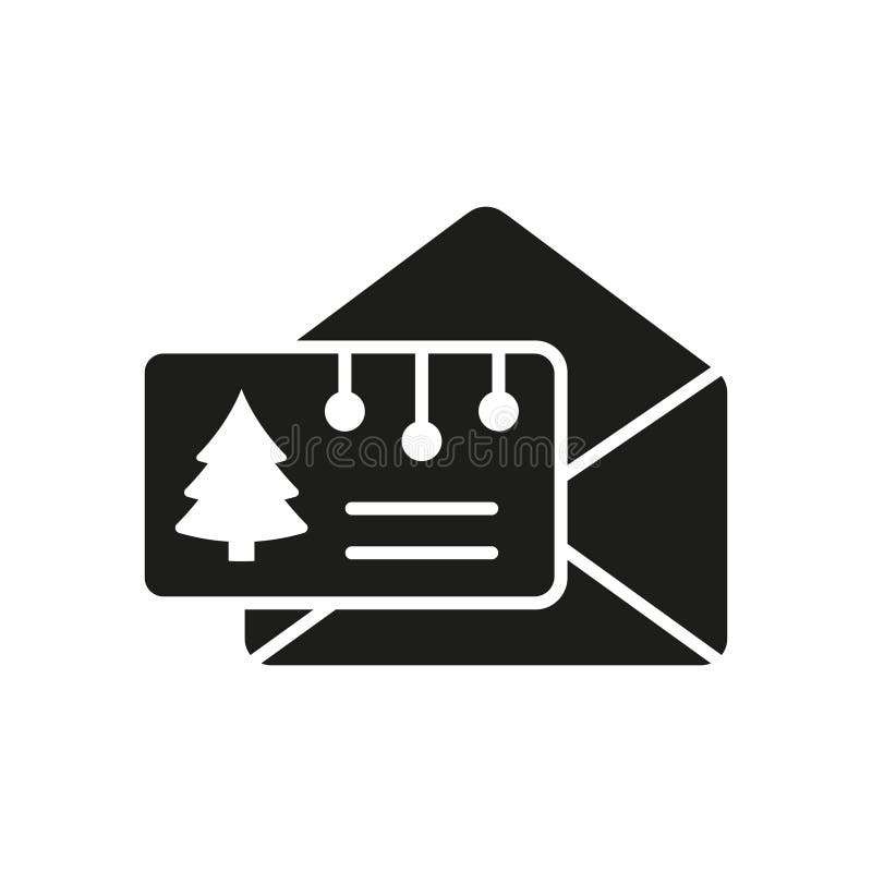 Christmas Card Icon Vector Basic Design Simple and Modern Stock Vector ...