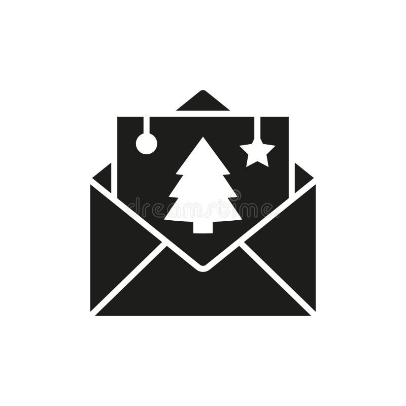 Christmas Card Icon Vector Basic Design Simple and Modern Stock ...