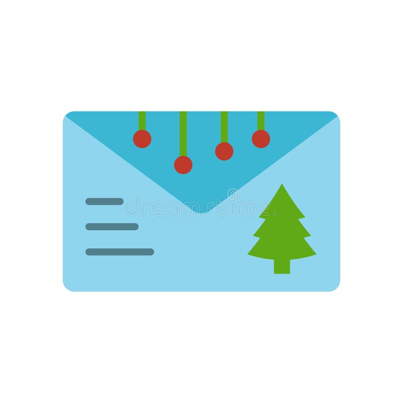 Christmas Card Icon Vector Basic Design Simple and Modern Stock Vector ...