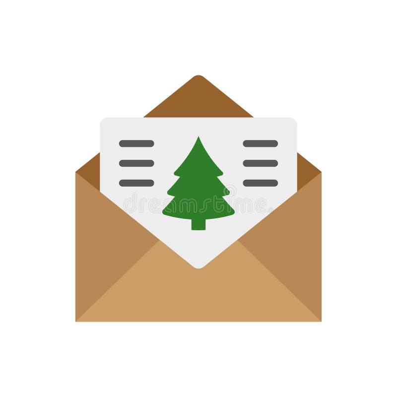 Christmas Card Icon Vector Basic Design Simple and Modern Stock Vector ...