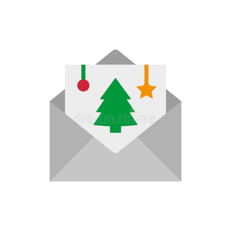 Christmas Card Icon Vector Basic Design Simple and Modern Stock Vector ...