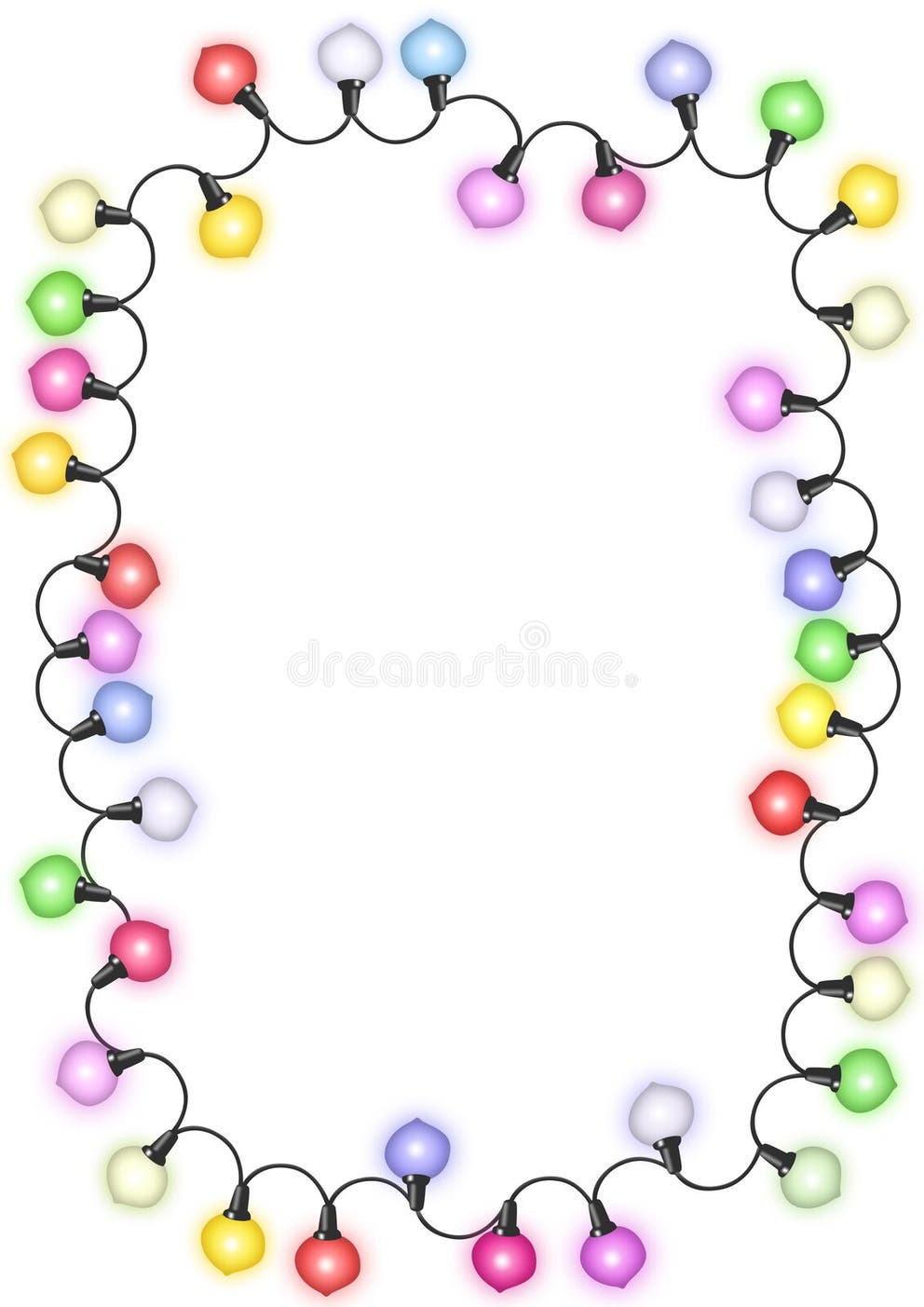 Christmas Lights Rectangle Stock Illustrations – 335 Christmas Lights ...