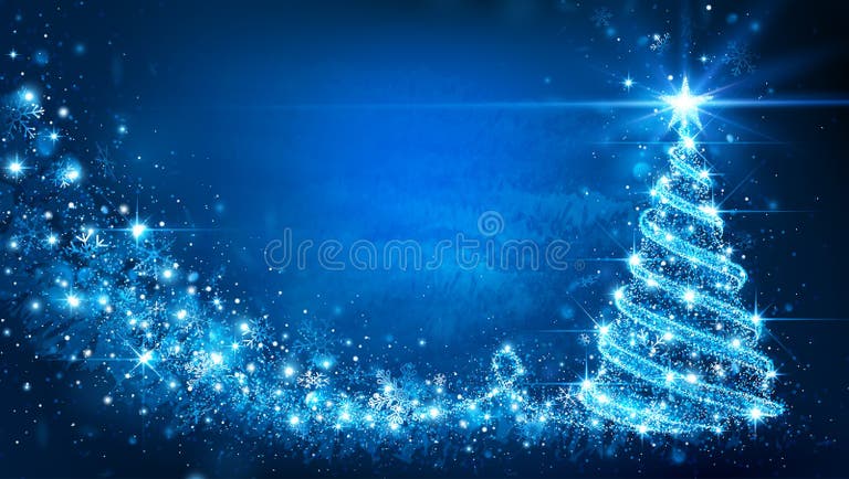 Christmas Card with Magic Tree. Vector Stock Vector - Illustration of ...