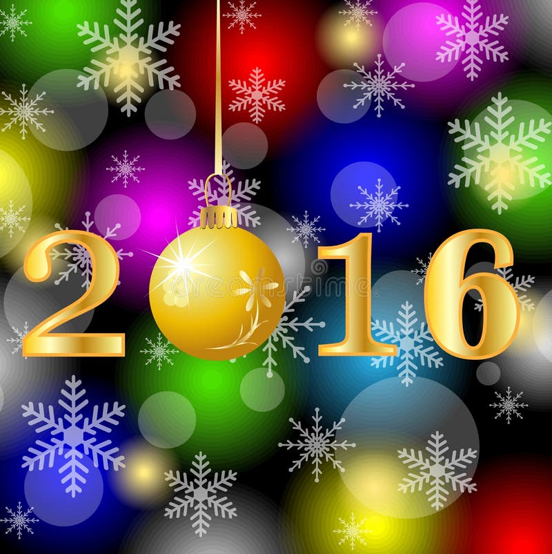 Christmas Card with Numbers 2016 Stock Vector - Illustration of ...