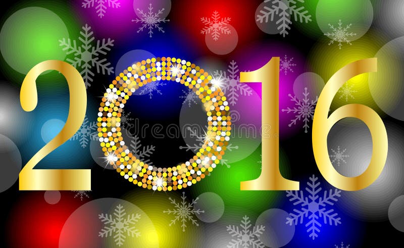Christmas Card with Numbers 2016 Stock Vector - Illustration of ...