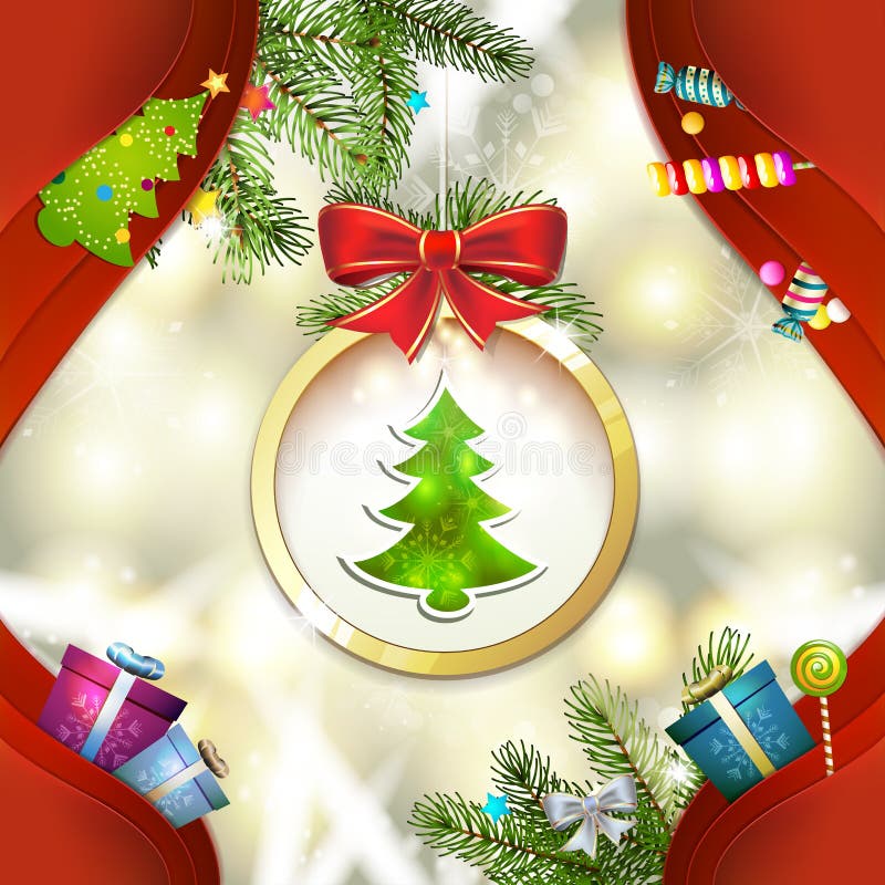 Christmas card stock vector. Illustration of sparkle - 62829271