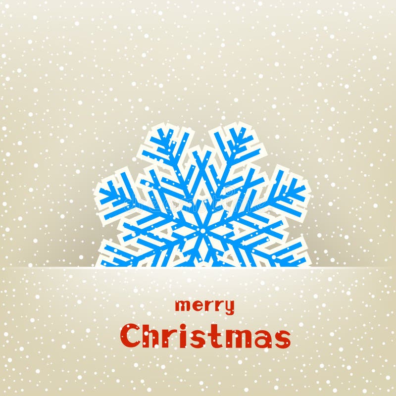 Christmas Card with Snowflake Stock Vector - Illustration of macro ...