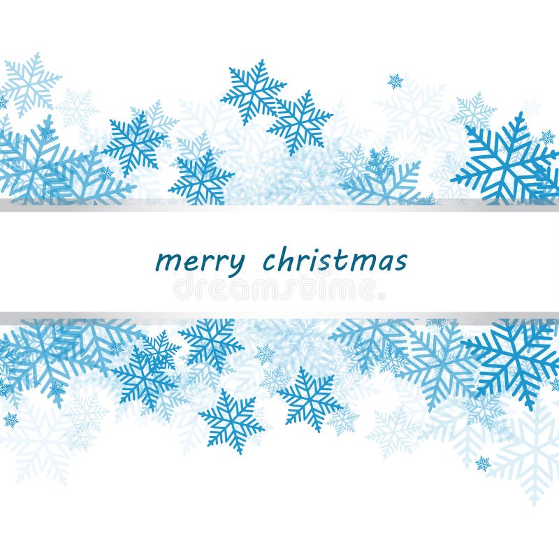 Christmas Card with Snowflakes. Stock Vector - Illustration of season ...