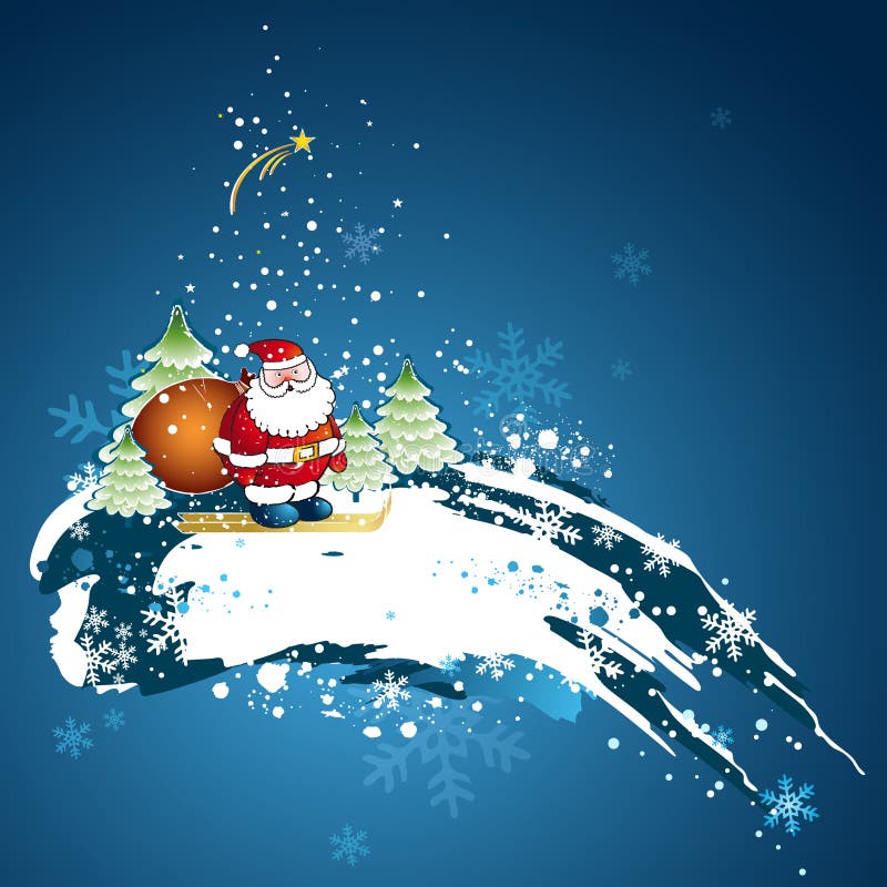 Santa Claus on a Snowmobile. Vector Editable. Stock Vector ...