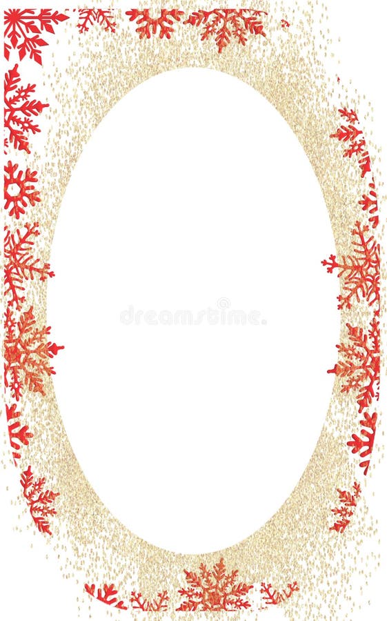 Christmas Card White Background with Red Snowflakes Frame Border ...