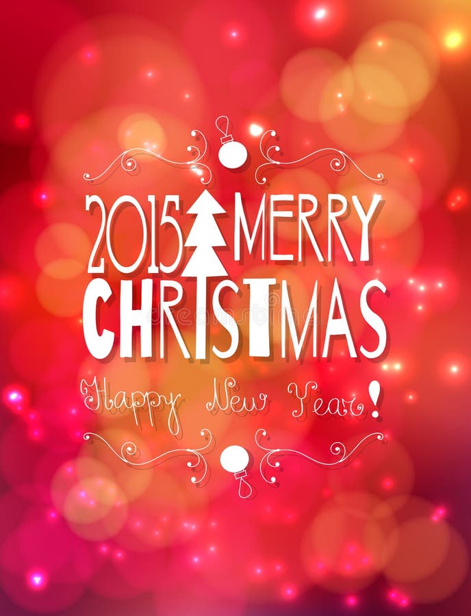 Christmas Card Stock Vector Illustration Of Bokeh Stylized 47082809