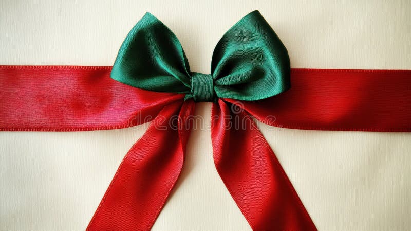 Christmas Cards with Red and Green Ribbons Stock Illustration ...