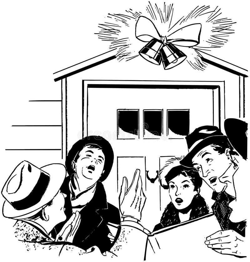 Christmas Carolers stock vector. Illustration of gals - 42098433