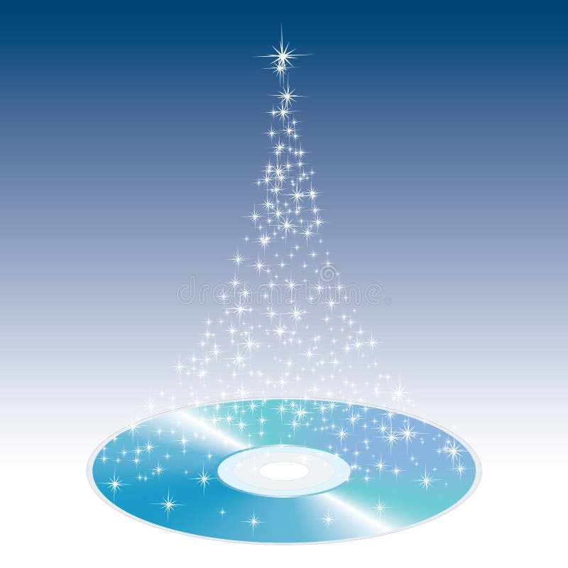 CD & DVD Label Christmas Designs 2 Stock Vector - Illustration of blue ...