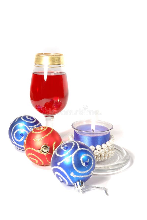 Celebration Still Life -two Glasses with Wine Stock Image - Image of ...
