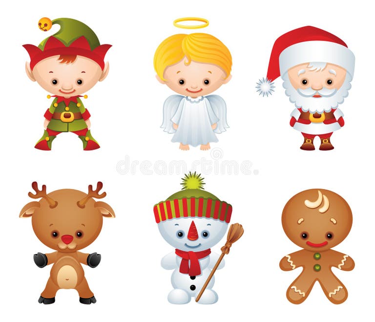 Christmas characters stock vector. Illustration of holiday - 10307575